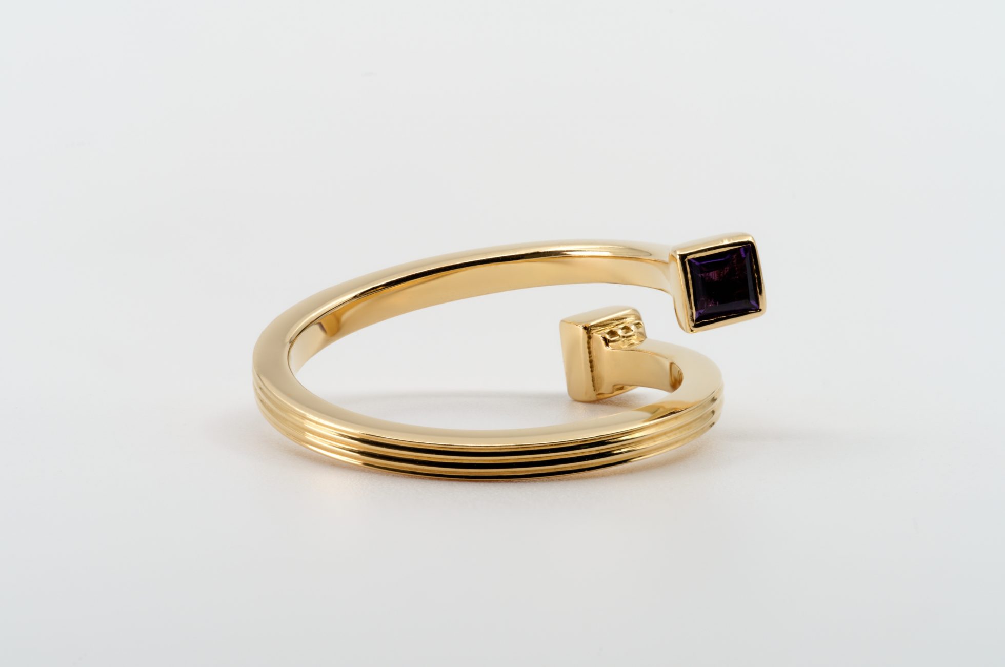 Helical Rings Yellow Gold - Various Stones