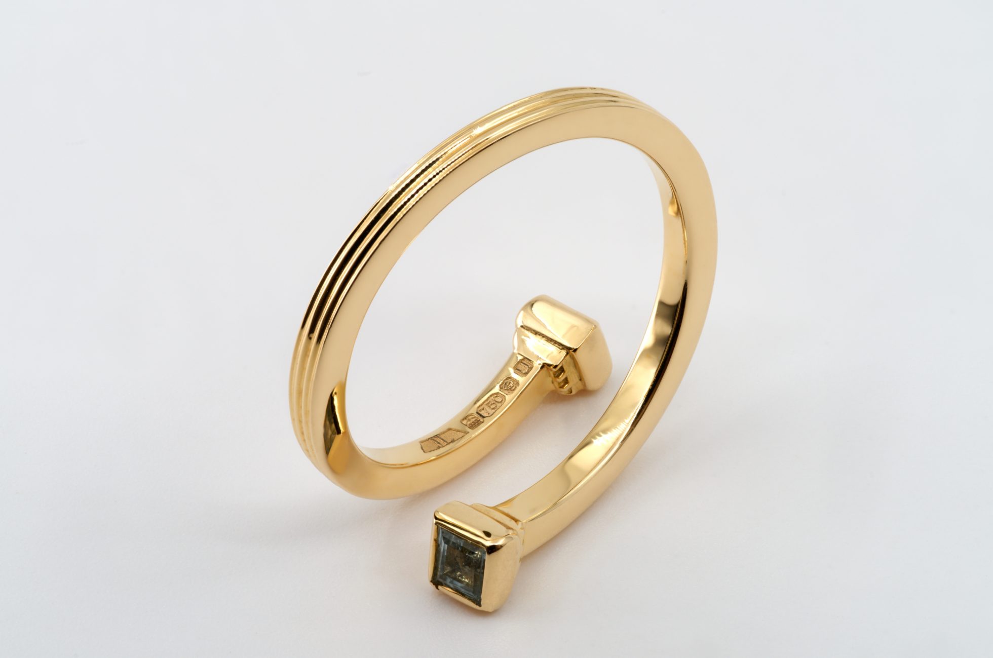 Helical Rings Yellow Gold - Various Stones