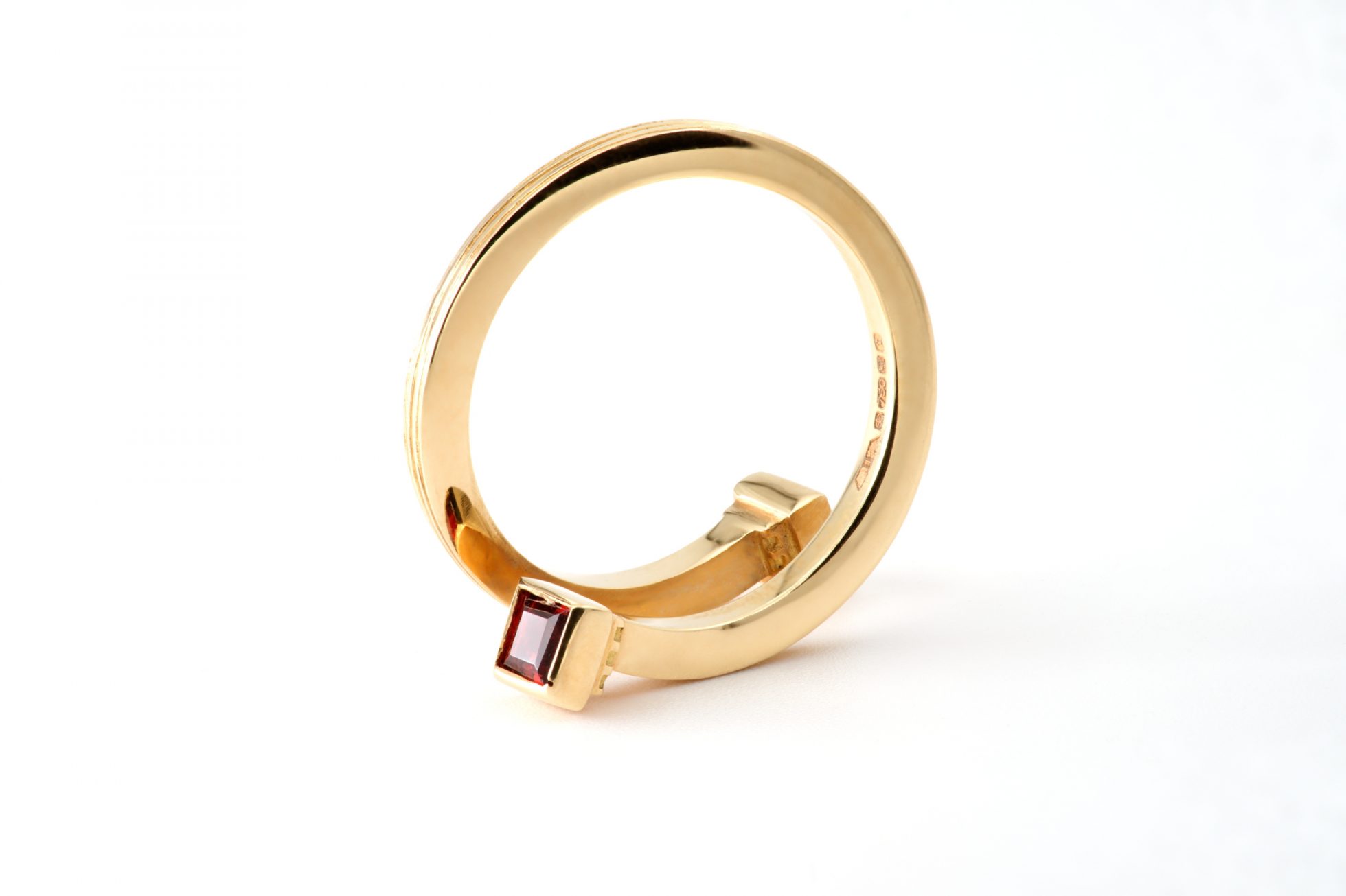 Helical Rings Yellow Gold - Various Stones