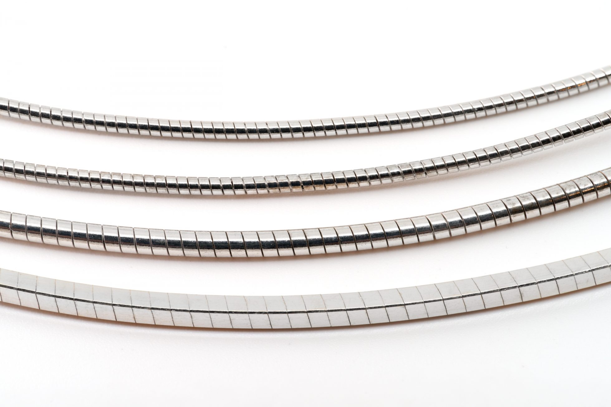 Silver Omega Chain Round